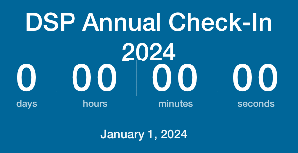 Dsp Annual Check In 2024 Countdown ClockDsp Annual Check In 2024 ...